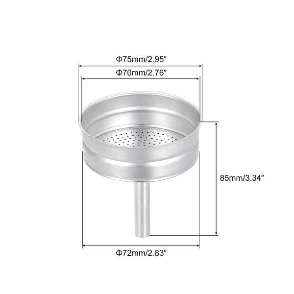 Aluminium Funnel Filter Replacement for Mocha Coffee Maker Pot - Silver ...