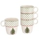 Spode Set of 4 Christmas Tree Polka Dot Stackable Mugs - Bed Bath ...