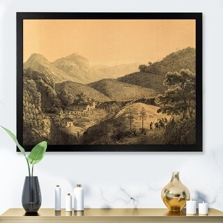 Designart "Nature Of South America Old Image VI" Traditional Framed Art ...