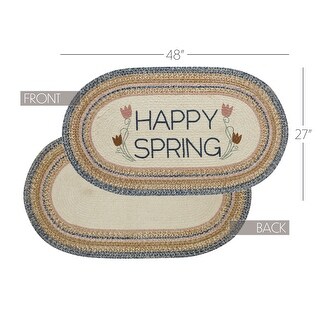Kaila Happy Spring Jute Rug Oval w/ Pad 27x48 - Bed Bath & Beyond ...