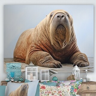 Designart "Lazy Walrus Habitat" Walruswall Art - Bed Bath & Beyond ...