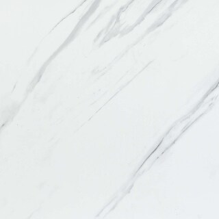 6 MIL x 12 in. W x 24 in. L Peel and Stick Flooring Tile, White Marble ...