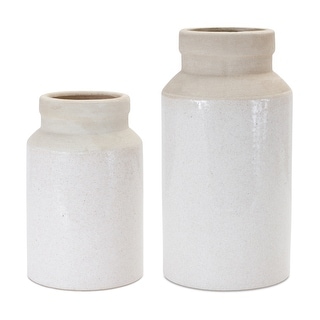 Two Tone Ceramic Vases - 12" - White - Set of 2 - Bed Bath & Beyond ...