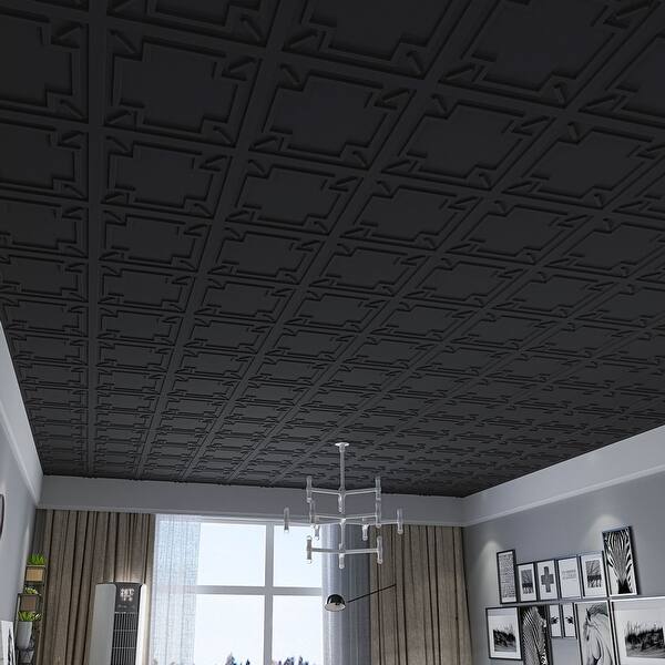 Art3d 2x2ft Drop Ceiling Tile,3D Textured Ceiling Panel,Pack of 12,48 ...