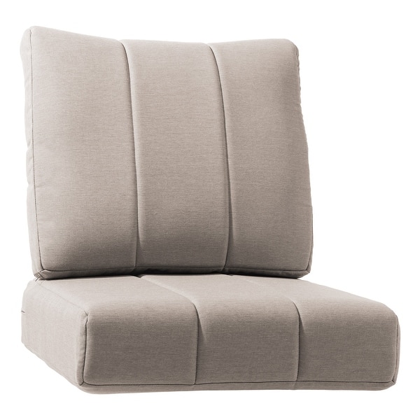 Gymojoy 24"x24"x6" Patio Thick Cushions & Pillows Set - Channel-Tufted ...