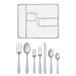 Pfaltzgraff Mirage Frost 42-Piece Flatware with Caddy - Bed Bath ...
