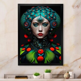Designart "Avant Garde Fashion Portrait V" Woman Avant-Garde Framed ...