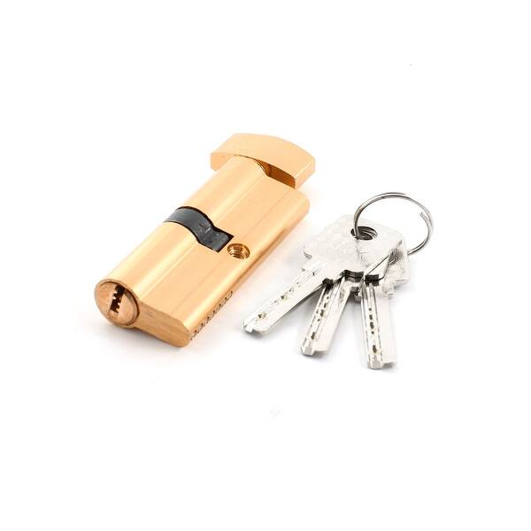 Unique Bargains Office Gold Tone Metal Bladder Room Door Lock Core w 3 ...
