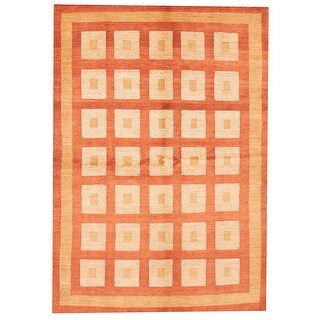 ECARPETGALLERY Hand-knotted Finest Peshawar Ziegler Dark Copper Wool ...