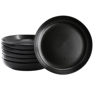 Our Table Landon 6 Piece 7.5in Stoneware Pasta Bowl Set in Pepper Black ...