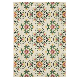 Harlowe Floral Medallions Ivory/ Multi Area Rug - Bed Bath & Beyond ...