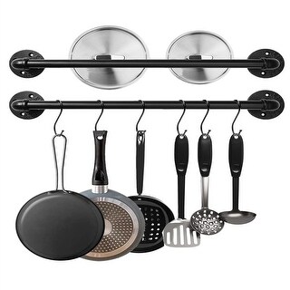 Industrial Pipe Pot Pan Rack - 2"D x 2.7"W x 2"H - Bed Bath & Beyond ...