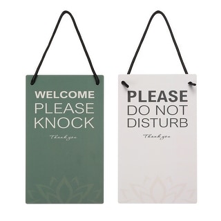 Welcome Please Knock Sign, Please Do Not Disturb Door Sign, Green White ...
