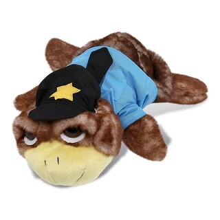 DolliBu Large Brown Sea Turtle Police Officer Plush with Cop Uniform ...