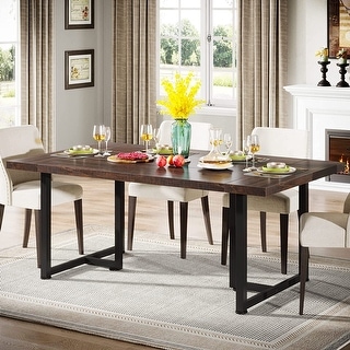 71-inch Dining Table with Half Round Storage Shelf by Lee Furniture ...