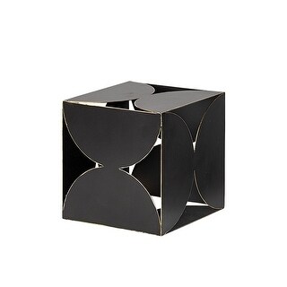 Contemporary Black Metal Geo Cube Sculpture - Bed Bath & Beyond - 34396484