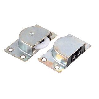 Unique Bargains Plastic Wheel Sliding Door Roller w Spring Loaded Catch ...