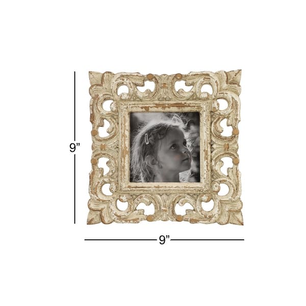 white scroll picture frame