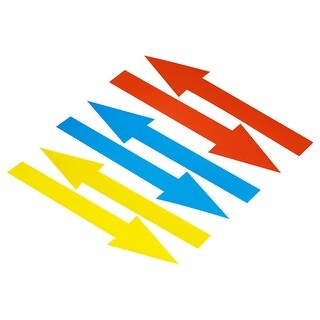 30Pcs 8"x2" Arrow Sticker Adhesive Large Arrow Sign 3 Colors - Red/Blue ...