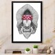 Designart "Cartoon Portrait Of A Baboon With A Red Mask" Children's Art ...