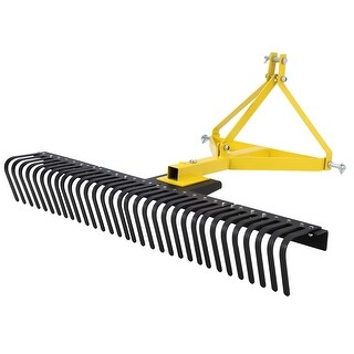 60'' Landscape Rock Rake, 3 Point Attach Rake with 360 Degree Rotation ...