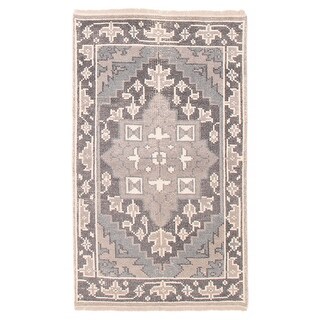 ECARPETGALLERY Hand-knotted Tangier Grey Wool Rug - 5'0 x 8'0 - Bed ...
