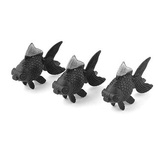 3 x Emulational Black Plastic Fish Shaped Aquarium Tank Decor - Bed ...