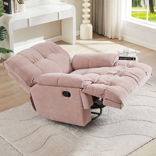 Overstuffed Tufted Manual Rocker Recliner,360 Degree Swivel,Ergonomic ...