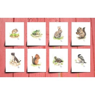 "Woodland Tinies" - Set of Eight Paper Prints - Unframed - 11" x 14 ...