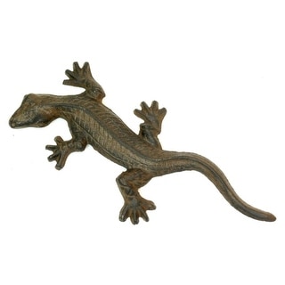 Cast Iron Gecko Figure Set of 2 - 9" long x 4 1/2" wide - Bed Bath ...