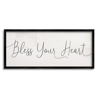 Stupell Bless Your Heart Charming Southern Spiritual Sentiment Framed ...