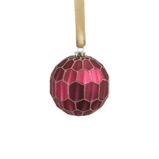Beehive w/ Glitter 4" Glass Ball Ornaments, Set of 6 - Bed Bath ...