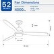 52 In Integrated LED Ceiling Fan Lighting with Remote Control - Bed ...