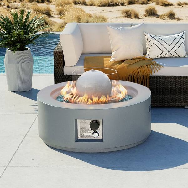 concrete fire pit table