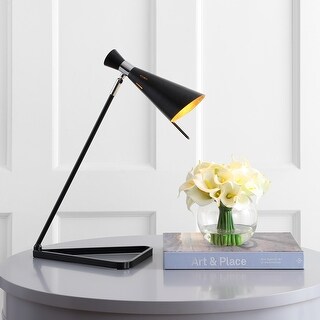 SAFAVIEH Lighting Padric 21-inch Black LED Task Table Lamp - 15"x9.25 ...