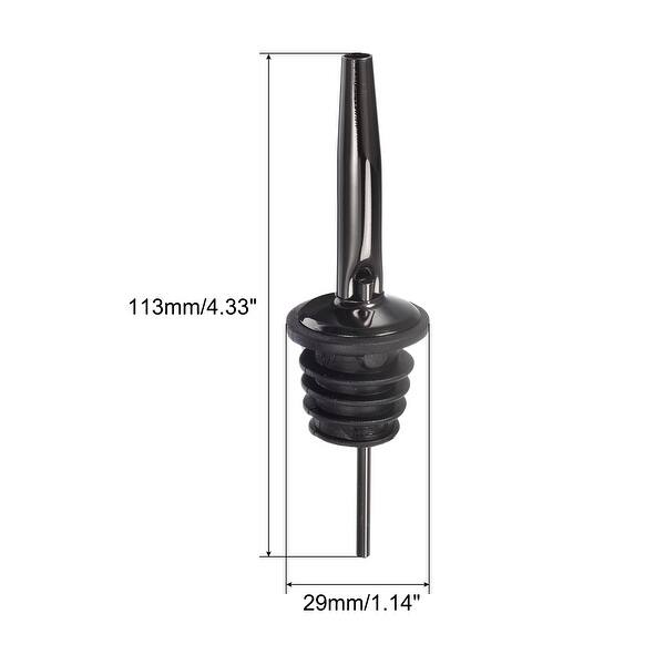 4x Stainless Steel Liquor Pourer Wine Bottle Pour Spout Stopper, Black ...
