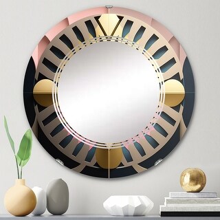 Designart 'Golden Sphere Geometrics' Printed Religious Landscape Wall ...