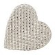 Gold or Silver Aluminum Metal Slanted Heart Sculpture with Dimensional ...