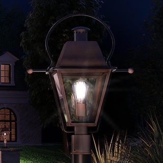Luxury Historic Outdoor Post/Pier Light, 22.75"H x 17.75"W, with Tudor ...