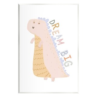 Stupell Dream Big Pastel T-Rex Wall Plaque Art Design by Katie Griggs ...