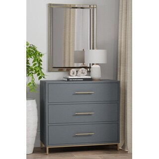 1565APB Slate Gray Elegant Compact 3 Drawer Chest - Bed Bath & Beyond ...