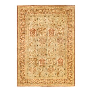 Overton Hand Knotted Wool Vintage Inspired Traditional Mogul Brown Area ...