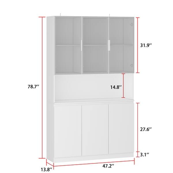 Modular Buffet and Display Cabinet - Modular Design in Pristine White ...