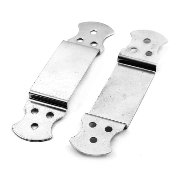 78mm x 18mm Luggage Box Handle Pressure Clasp Angle Bed Hinge Silver ...