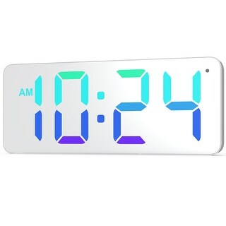 Wall Clock - LED Digital Wall Clock with Dynamic RGB Display, Mirror ...