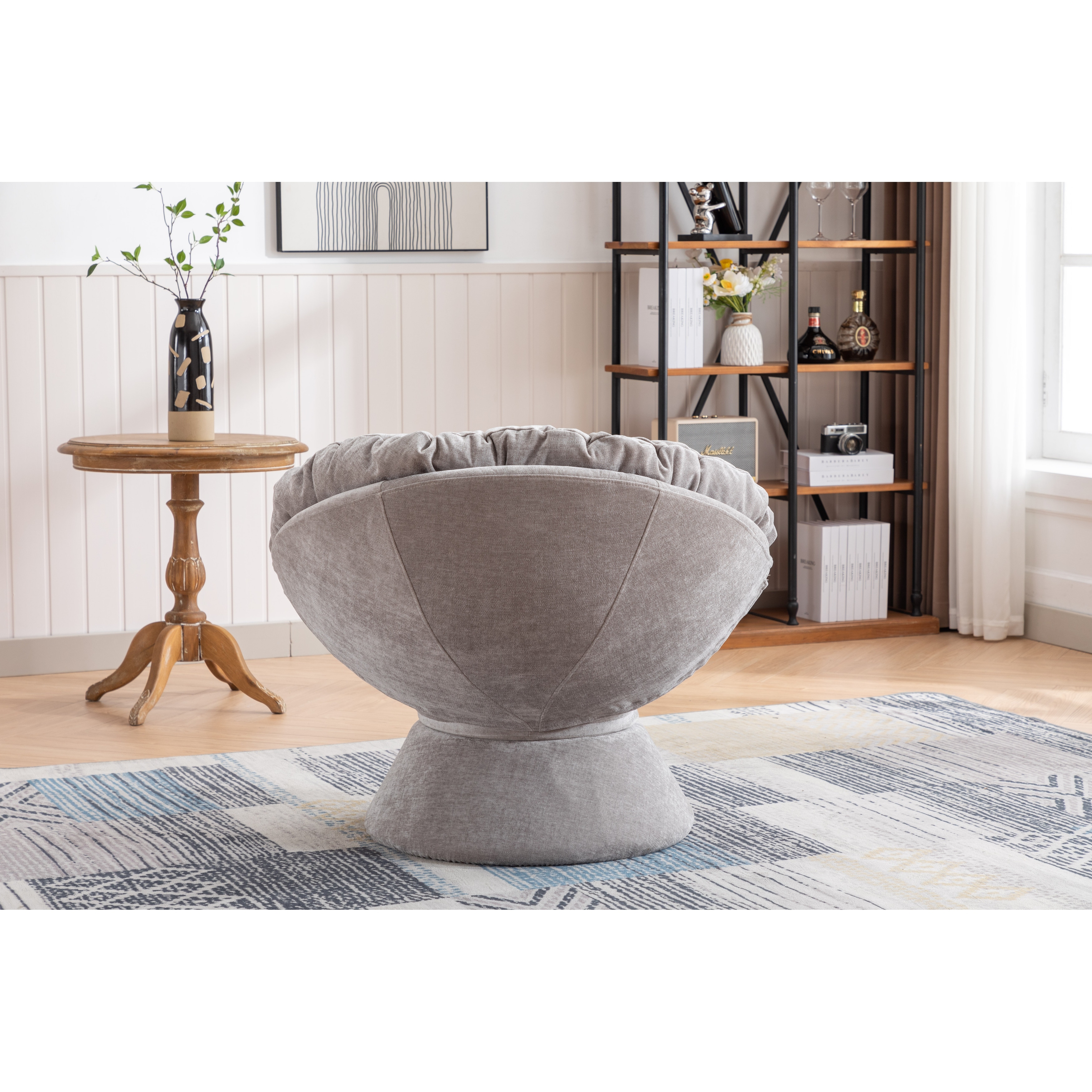 Papasan grey accent chair store