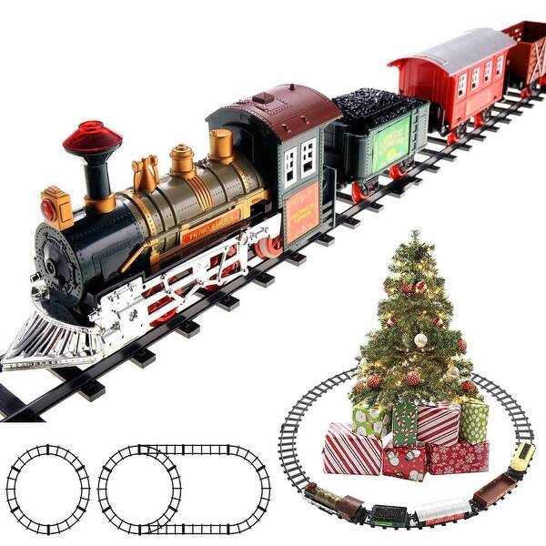 Kids Battery Operated Electric Railway Train Set for Play Christmas ...