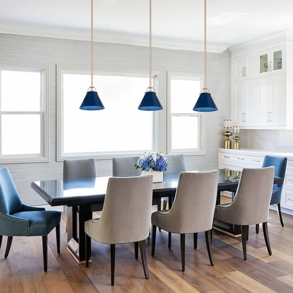 Mid-Century Modern 1-Light Cone Kitchen Island Pendant Light - 8''D x 7 ...