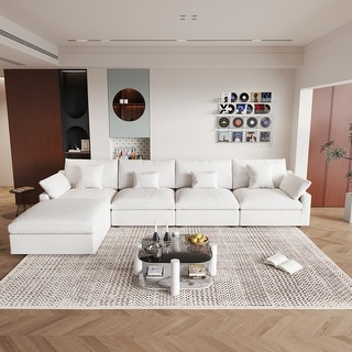 L Shape Cloud Modular Couches, Modern Convertible Cloud Sectional Sofa ...