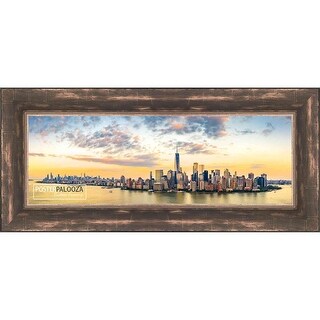 30x10 Contemporary Silver Complete Wood Panoramic Frame with UV Acrylic ...